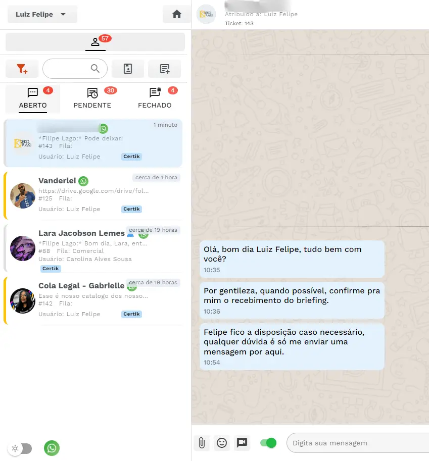 Multiatendimento com WhatsApp