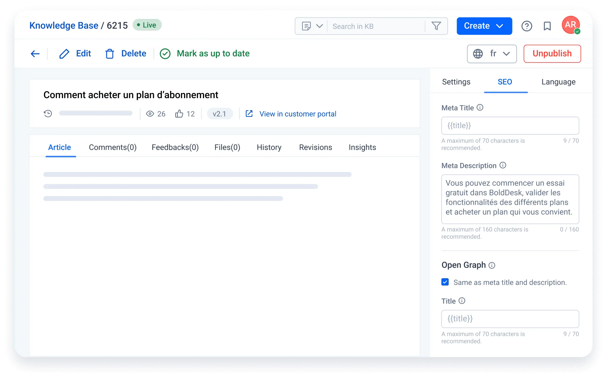 Multilingual Knowledge Base | BoldDesk
