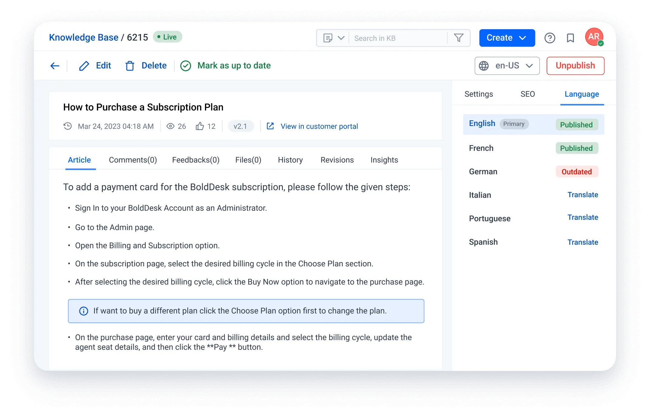 Multilingual Help Desk | BoldDesk