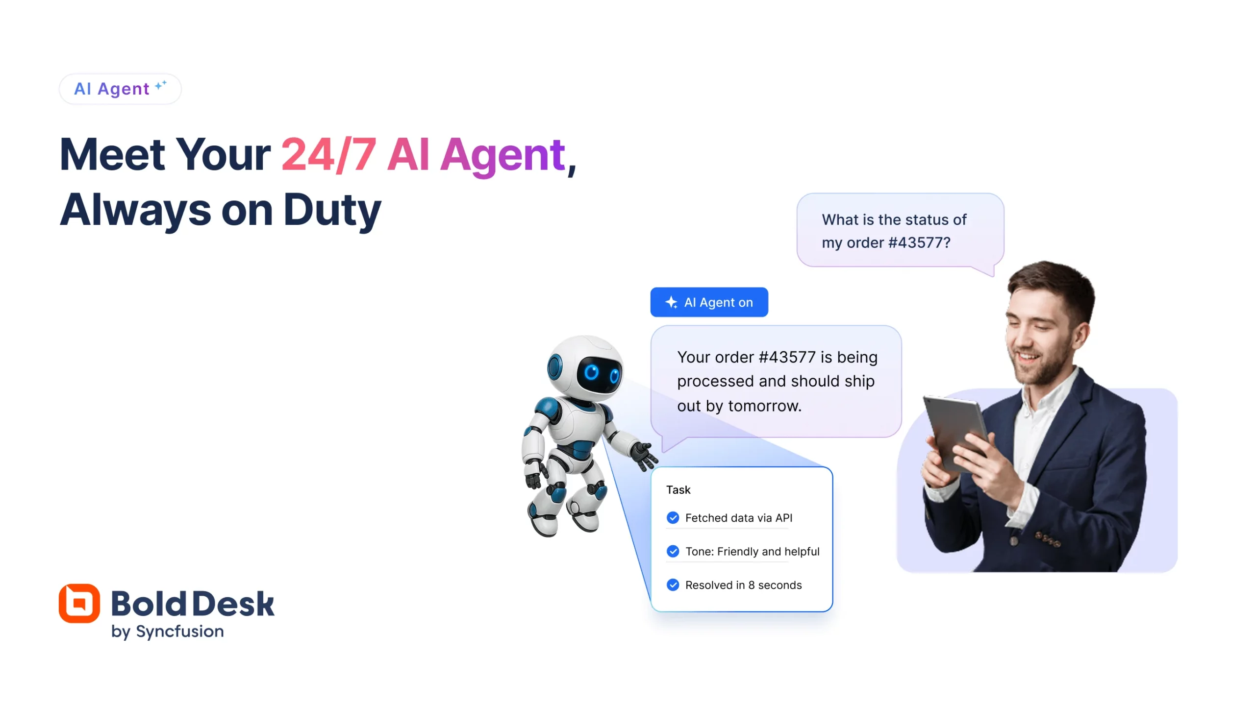 AI Agent Software – 24/7 Virtual Support Assistant | BoldDesk