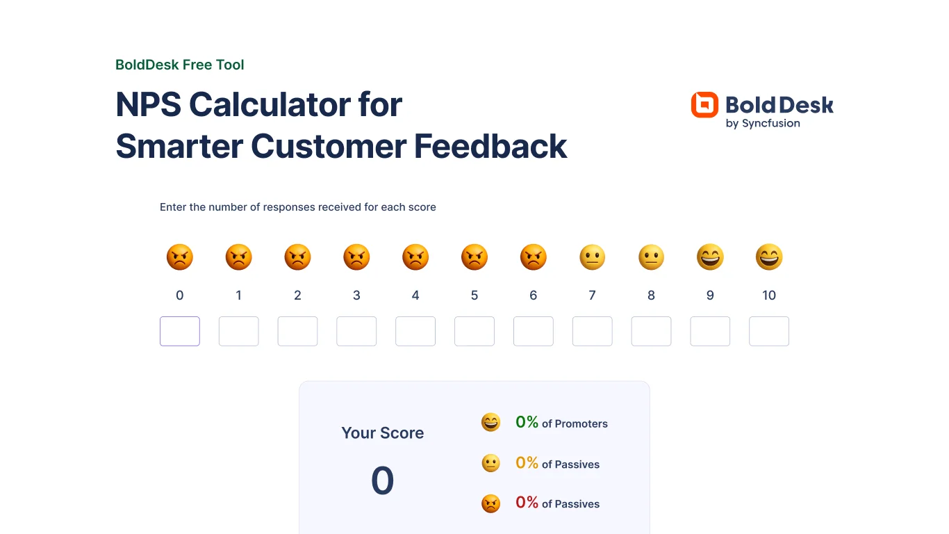 Free NPS Calculator | Net Promoter Score Calculation – BoldDesk