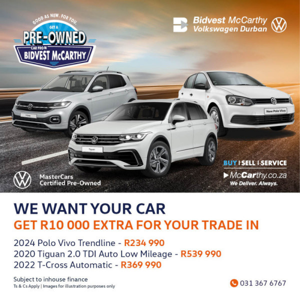 Volkswagen Specials for New, Used, Service & Parts at Bidvest McCarthy ...