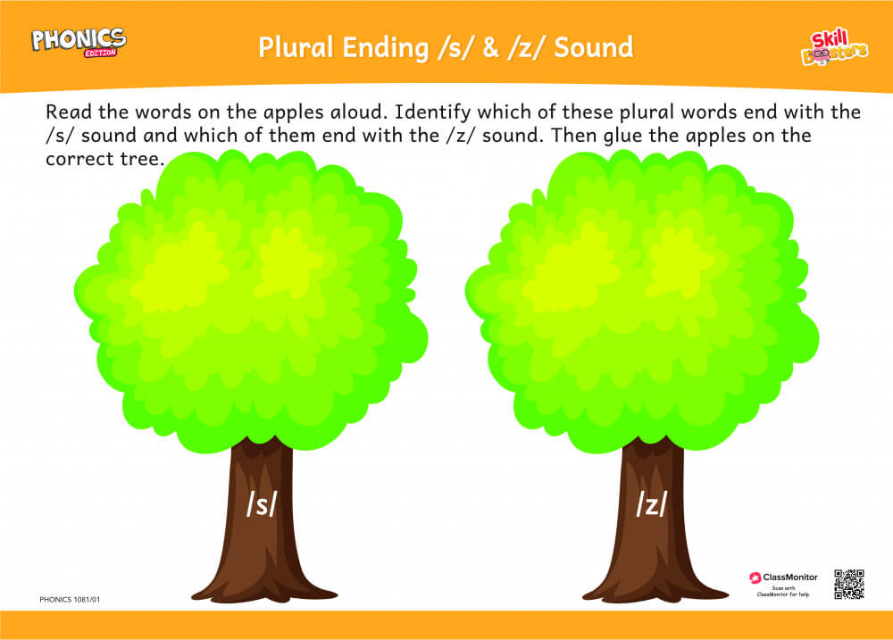 Phonics Unit - 2 Activity Plural Ending Activity - ClassMonitor