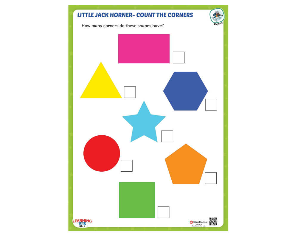 Rhymes Activity Little Jack Horner - Count The Corners - ClassMonitor