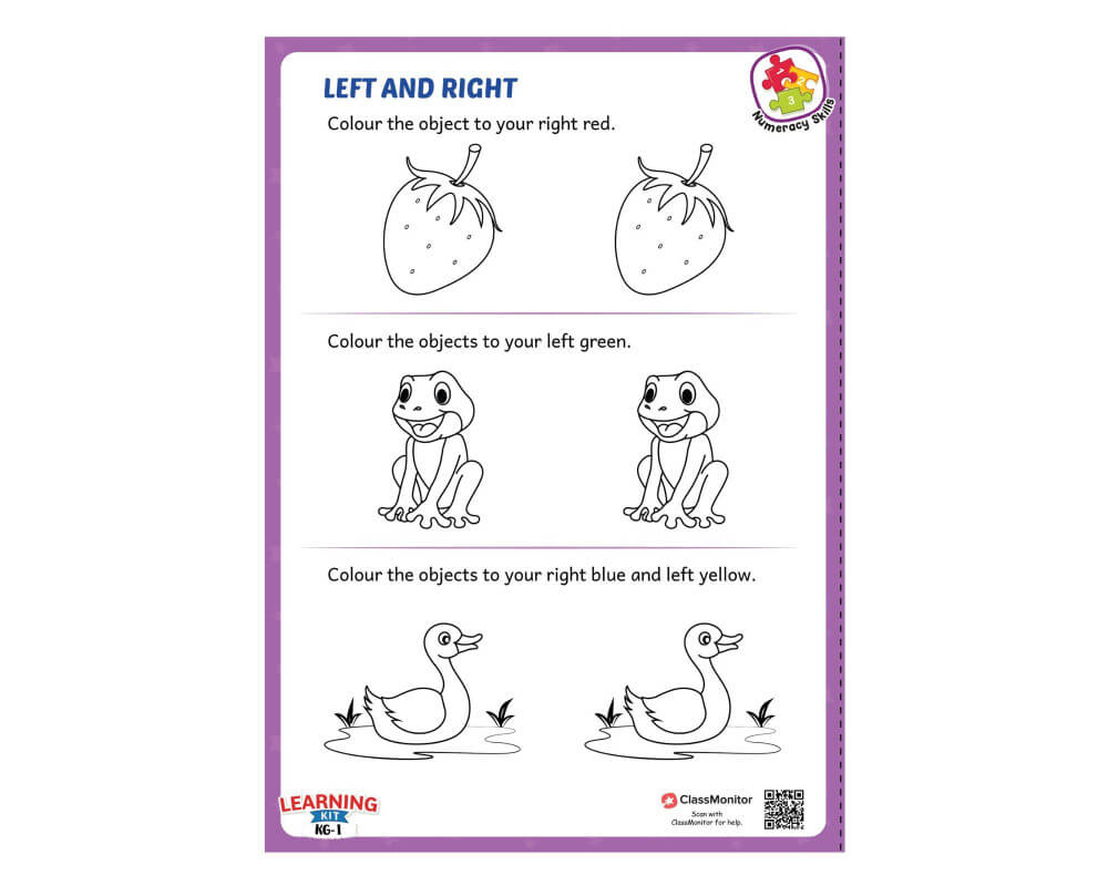 Numeracy Skills Activity Left And Right - ClassMonitor