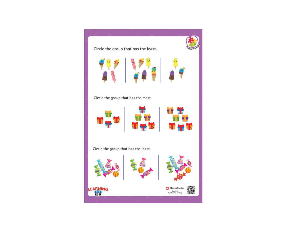 Numeracy Skills Activity W/k-Circle The Group That Has The Most & The ...