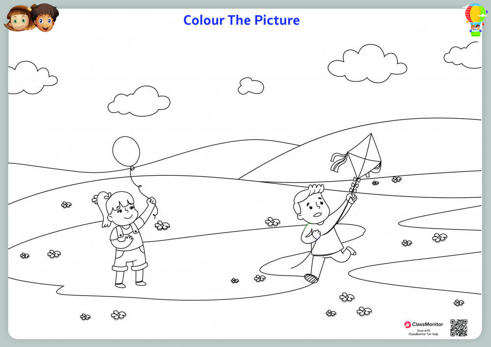 Air Activity Worksheet - Colour The Picture - ClassMonitor