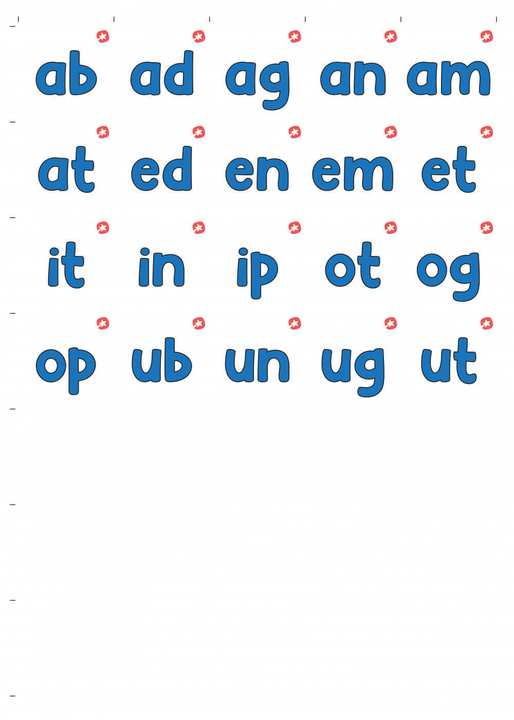 Phonics Unit - 2 Activity Word Family- Consonant-Vowel-Consonant Blend ...