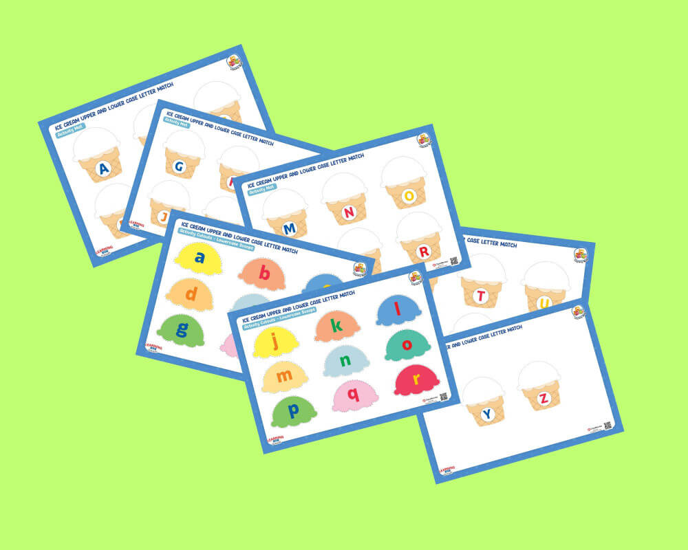 Literacy Skills Activity Ice Cream Upper And Lower Case Alphabet Match Literacy Skills Activity Ice Cream Upper And Lower Case Alphabet Match