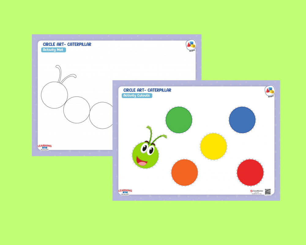 Shapes Activity Circle Art - Caterpillar - ClassMonitor