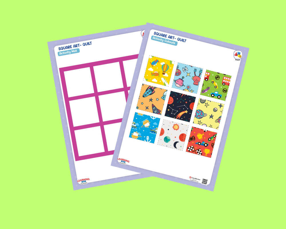 Shapes Activity Square Art - Quilt - ClassMonitor