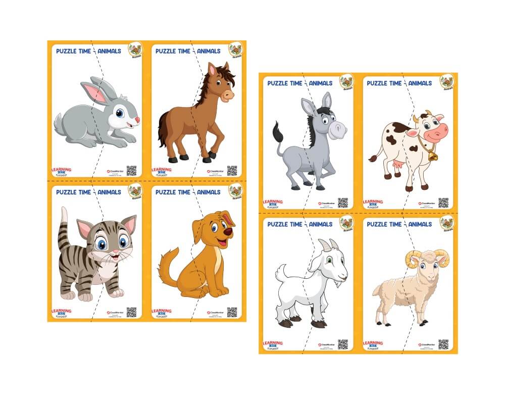 Animals Activity Puzzle Time- Animals - ClassMonitor