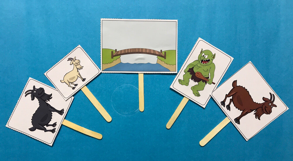 Stories Activity The Three Billy Goats Gruff -Stick Puppet Activity ...