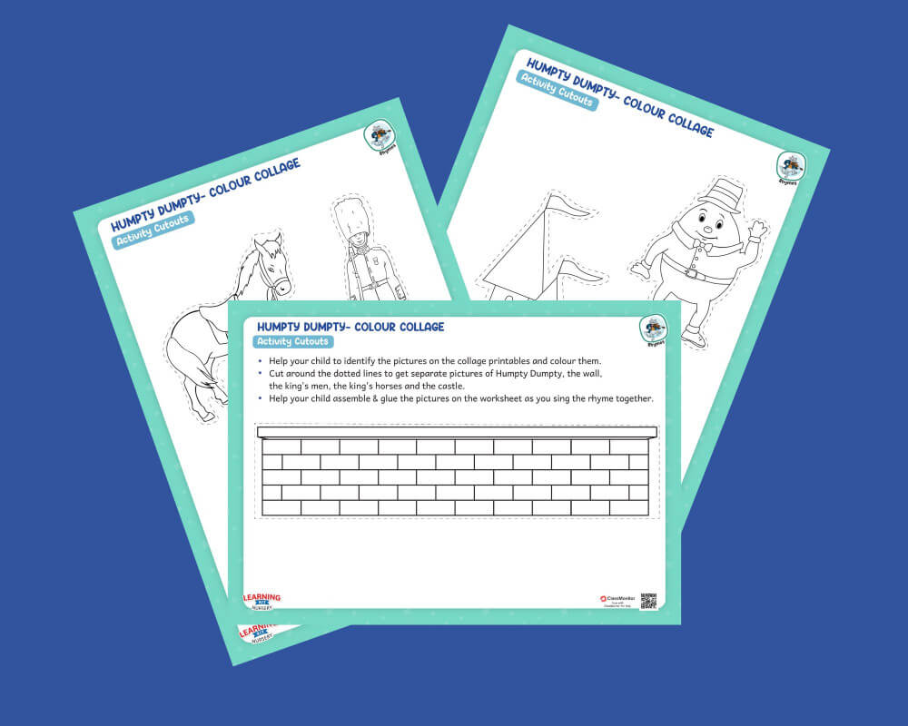 Rhymes Activity Humpty Dumpty - Colour Collage - ClassMonitor