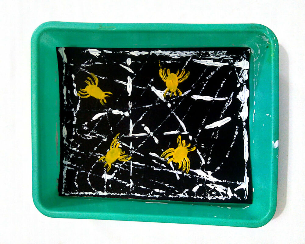 Rhymes Activity Little Miss Muffet - Spider Web Art - ClassMonitor