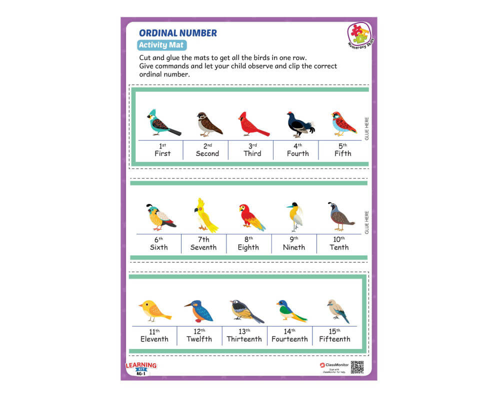 Numeracy Skills Activity Ordinal Numbers - ClassMonitor