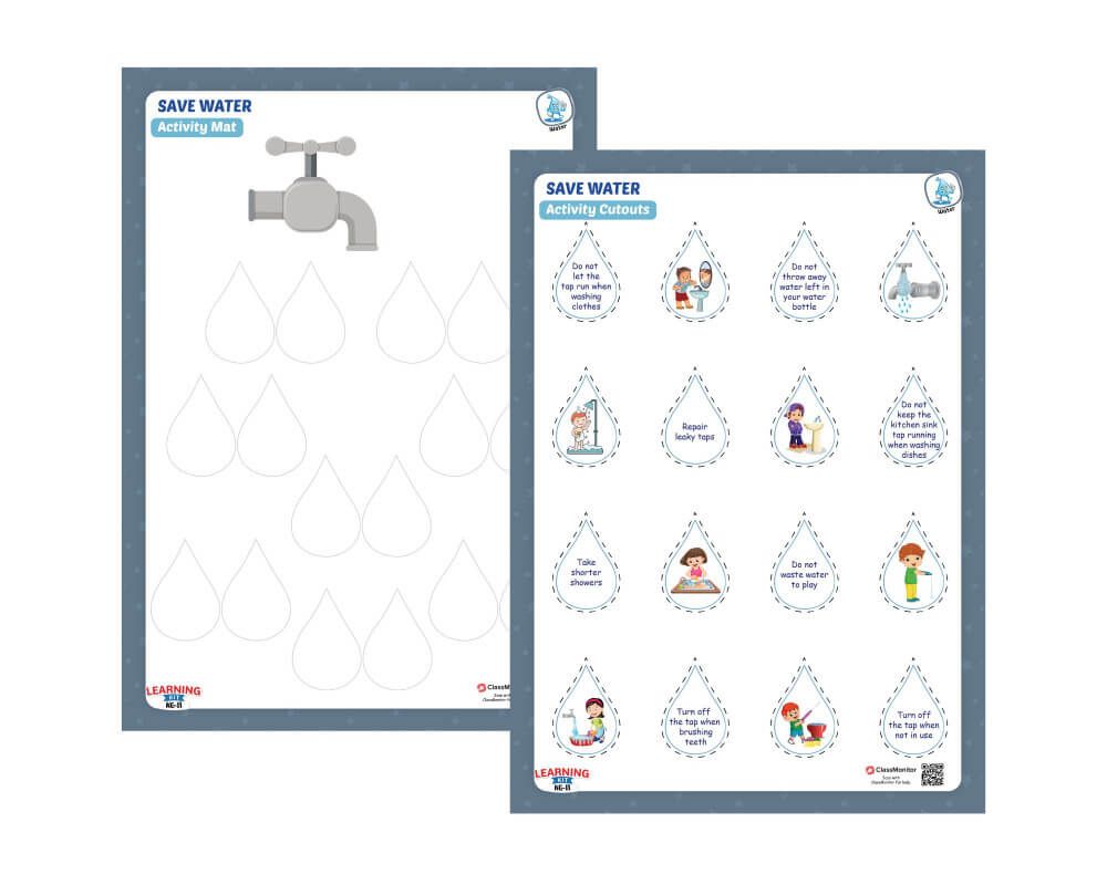 Water Activity Worksheet Save Water ClassMonitor