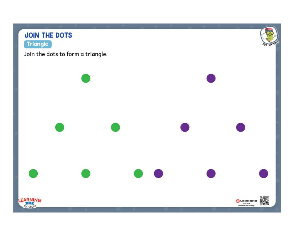 Pre Writing Skills Activity Join The Dots - Triangle - ClassMonitor