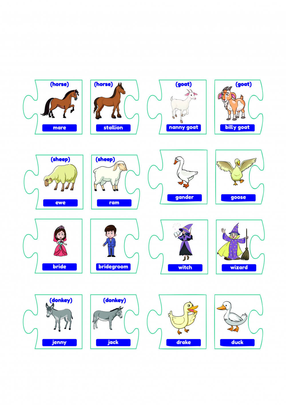 LITERACY SKILLS Activity Gender Match Puzzle - ClassMonitor