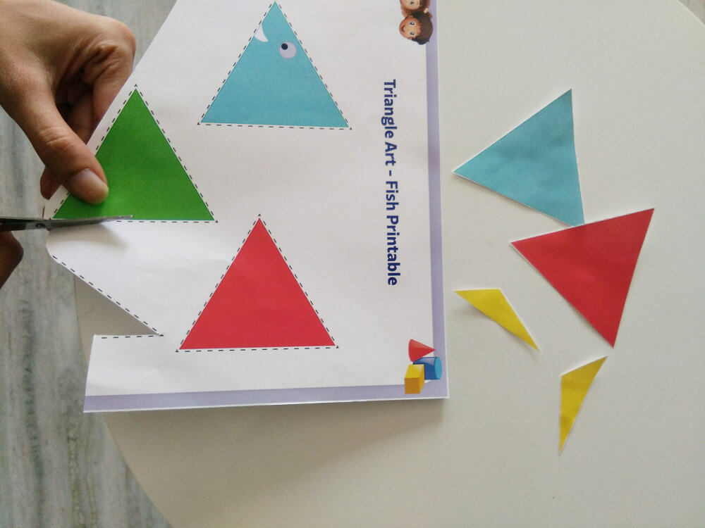 Shapes Activity Triangle Art - Fish - ClassMonitor