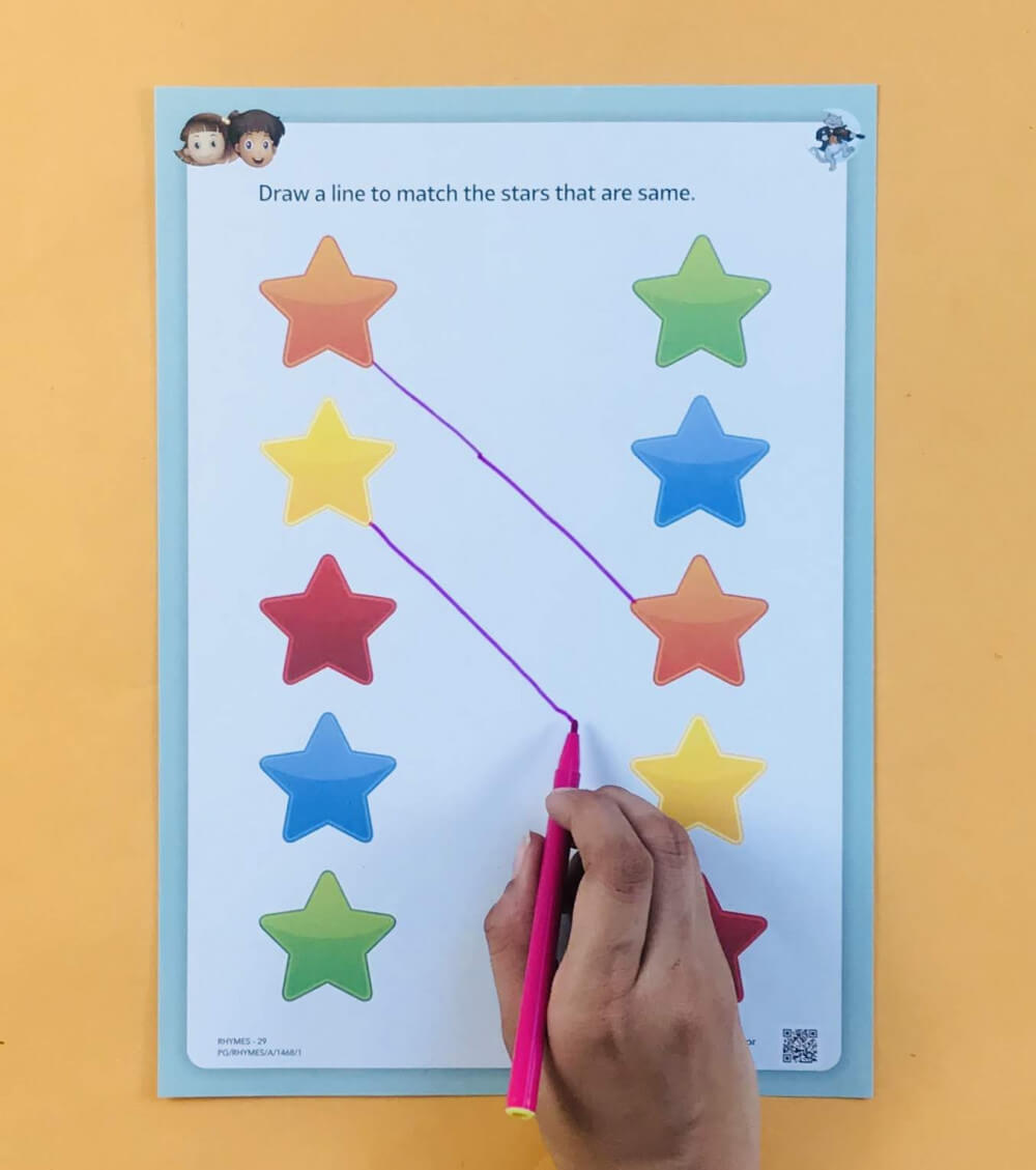 Do-It-Yourself Activity Twinkle Twinkle Little Star- Matching Worksheet ...