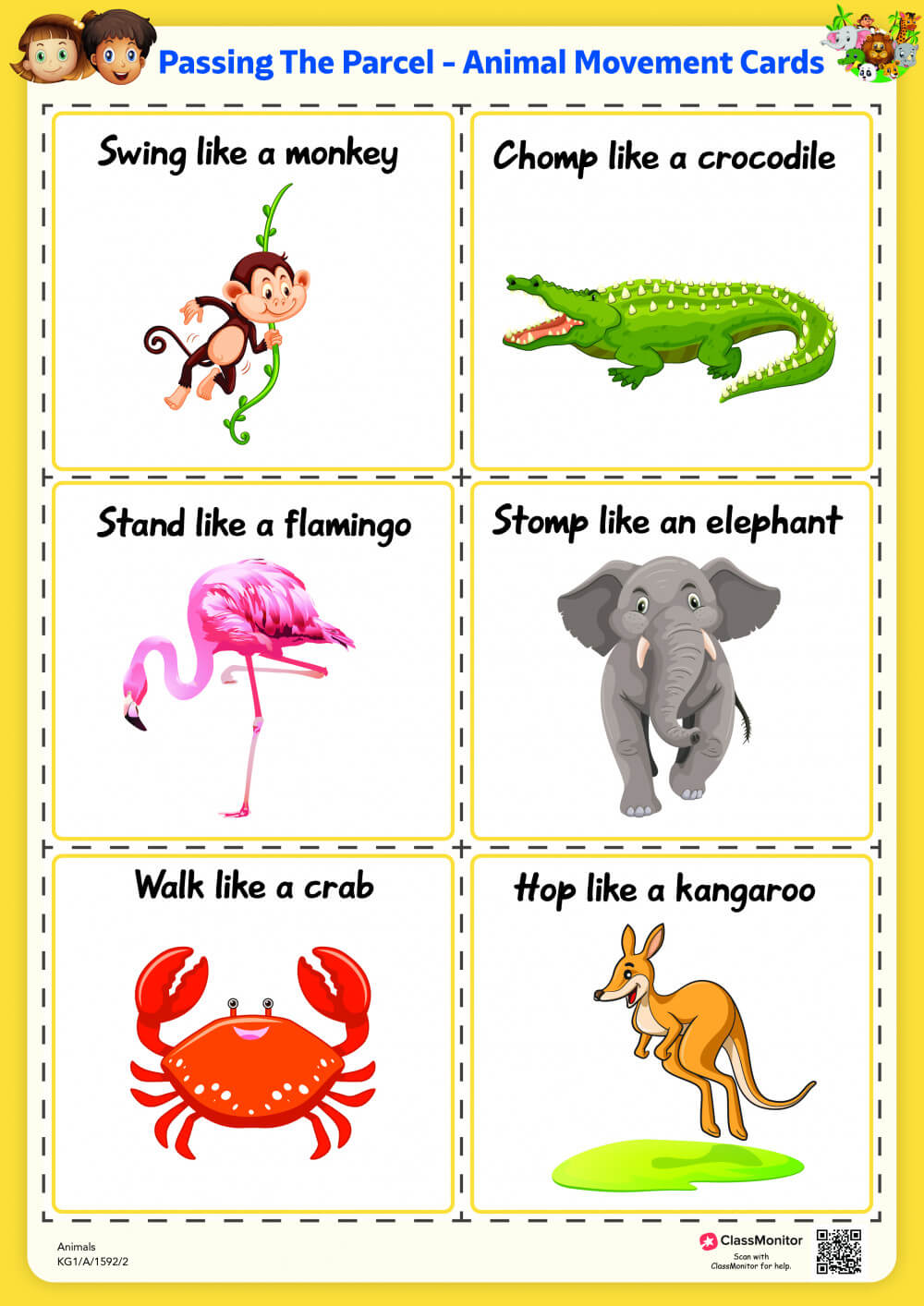 Animals, Birds & Insects Activity Passing The Parcel - Animal Movement ...