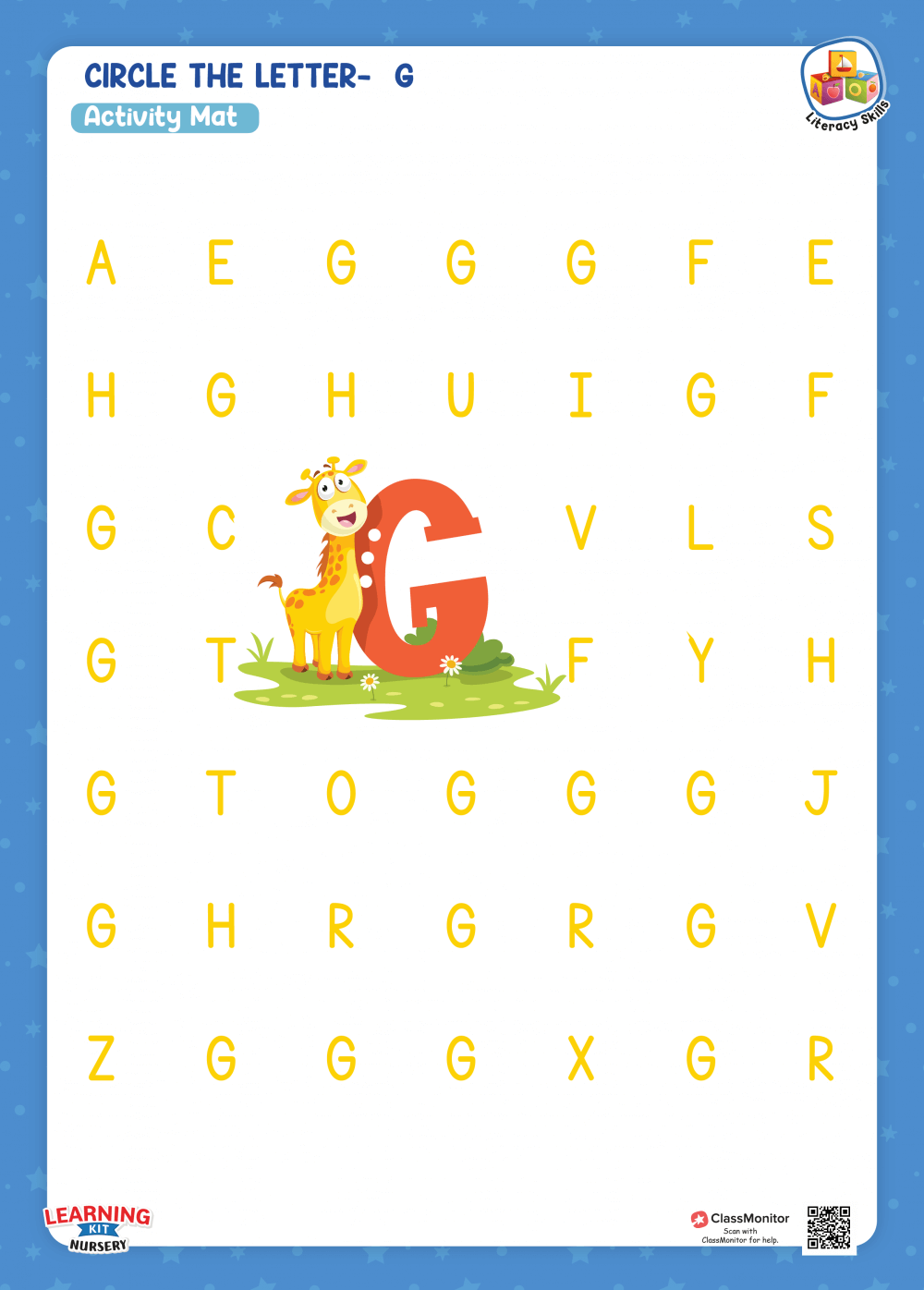 Literacy Skills Activity Worksheet - Alphabet Search - ClassMonitor