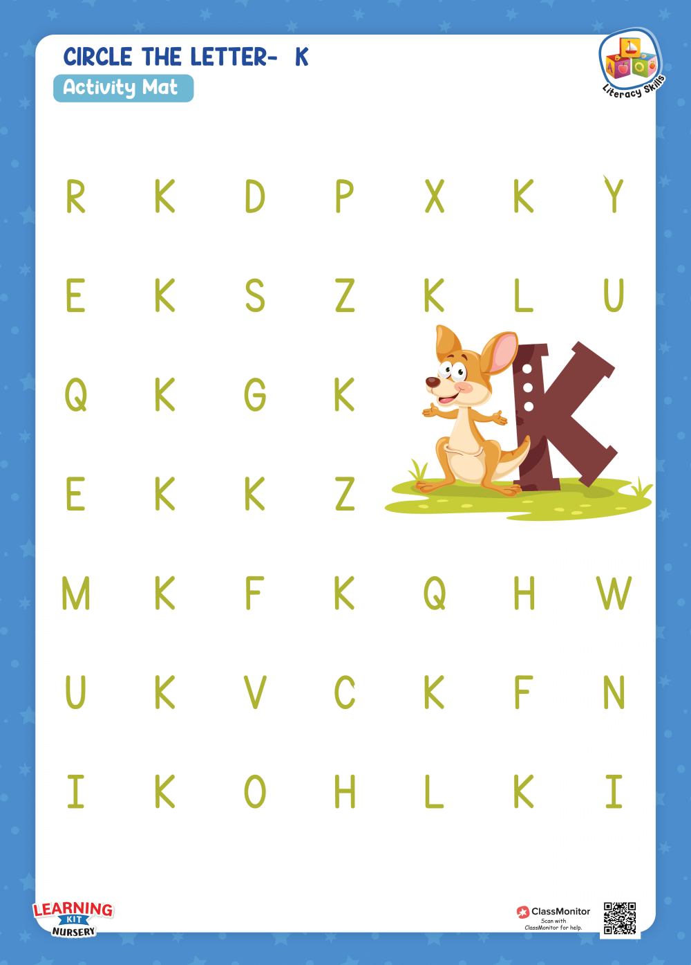 Literacy Skills Activity Worksheet - Alphabet Search - ClassMonitor