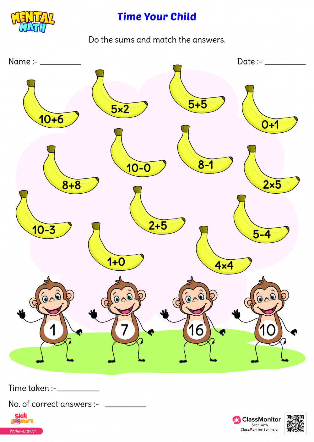 Browse Math Worksheets for UKG - ClassMonitor