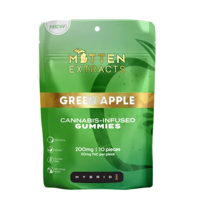 Shop Mitten Extracts - Green Apple Gummies 200mg | Quality Roots