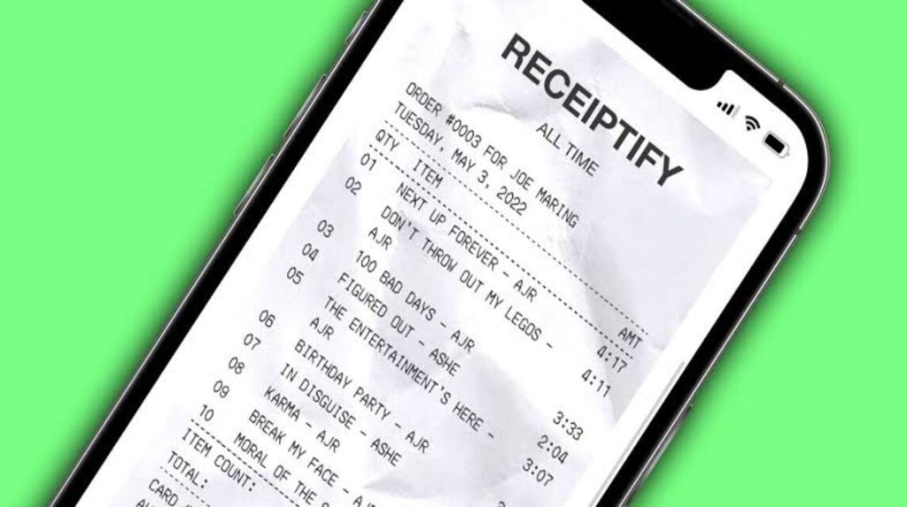 Receiptify: Cara Bikin Spotify Receipt Aesthetic untuk Playlist Kamu