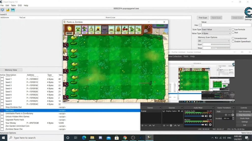 Plants Vs Zombies PC Version Cheat, Try it Now!