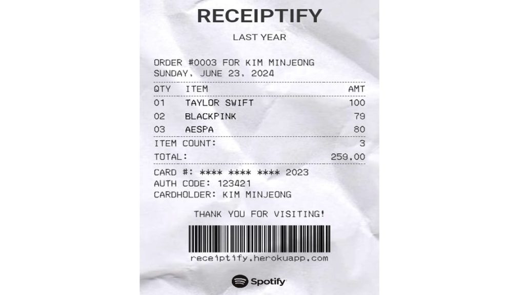 Cara Menggunakan Receiptify untuk Lihat Lagu Favorit di Spotify