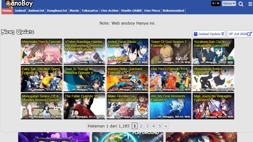 5 Legal Anime Watching Platforms and Indo Subs Apart from Anoboy!