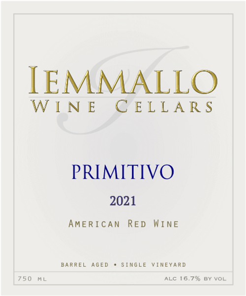 2022 Primitivo - Old Vines | Iemmallo Wine Cellars | Massachusetts ...