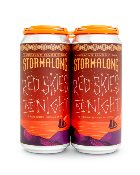 Red Skies at Night 16 oz. 4 Pack | Stormalong Cider | Cider | Vinoshipper