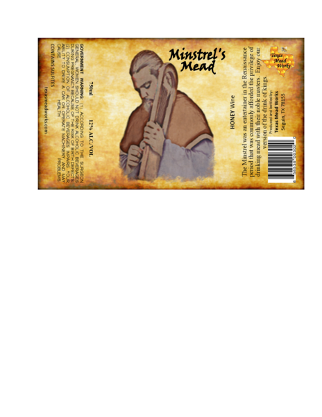 Minstrel's Mead | Texas Mead Works & Blue Lotus Winery | Mead | Vinoshipper