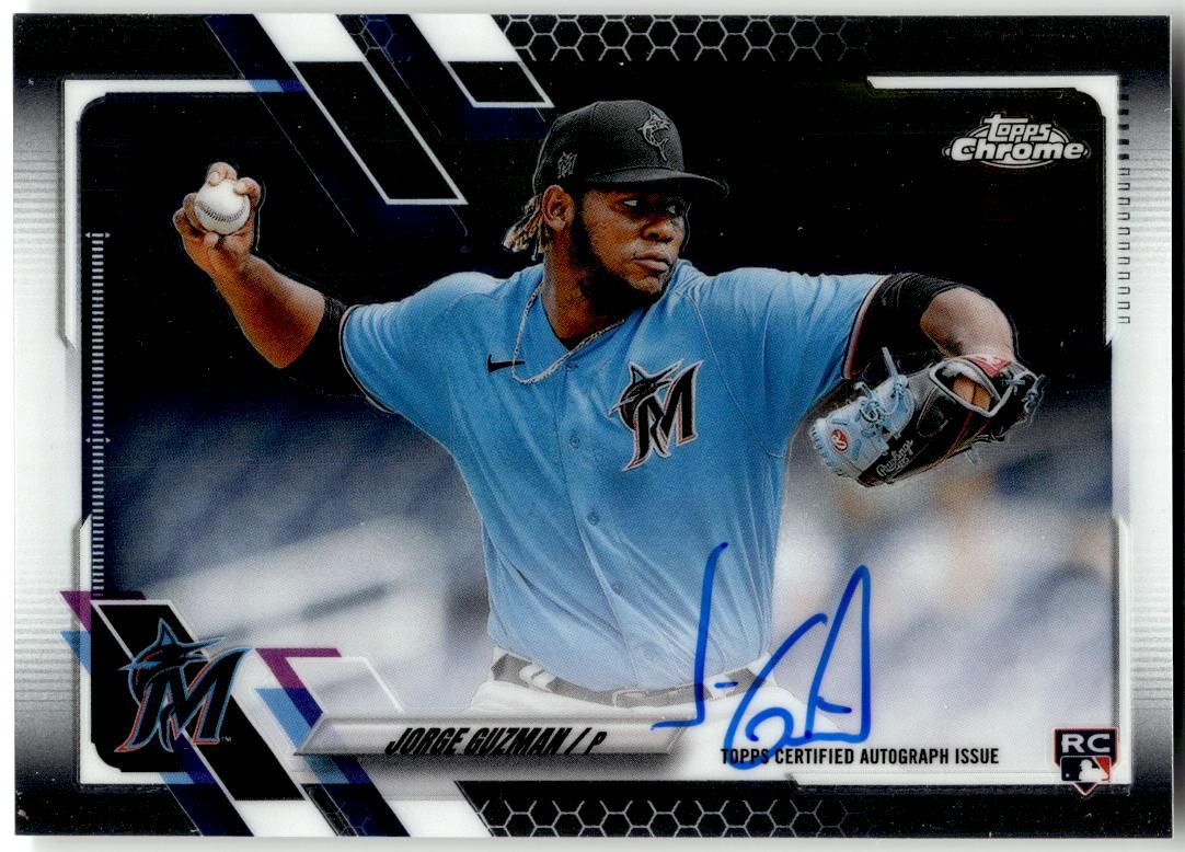2021 Topps Chrome #RA-JGU Jorge Guzman Rookie Autographs | eBay