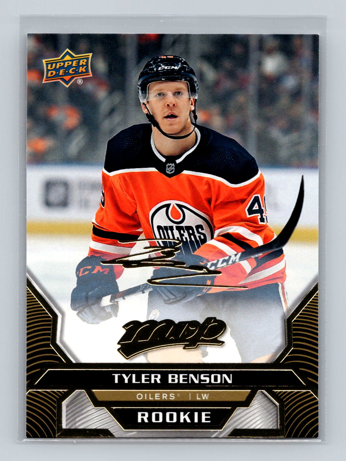 Tyler Benson 2020-21 Upper Deck MVP #247 Gold Script RC Oilers Rookie ...