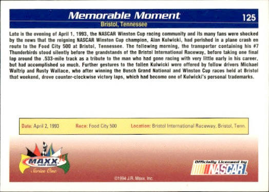1994 Maxx Racing Trading Cards - NASCAR - You Pick Your Cards! | eBay
