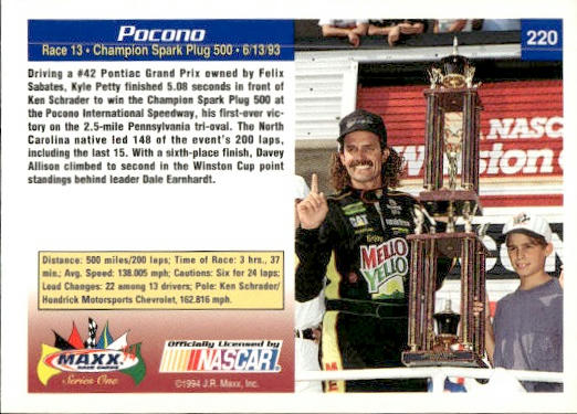 1994 Maxx Racing Trading Cards - NASCAR - You Pick Your Cards! | eBay