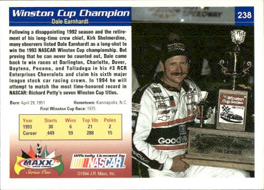 1994 Maxx Racing Trading Cards - NASCAR - You Pick Your Cards! | eBay