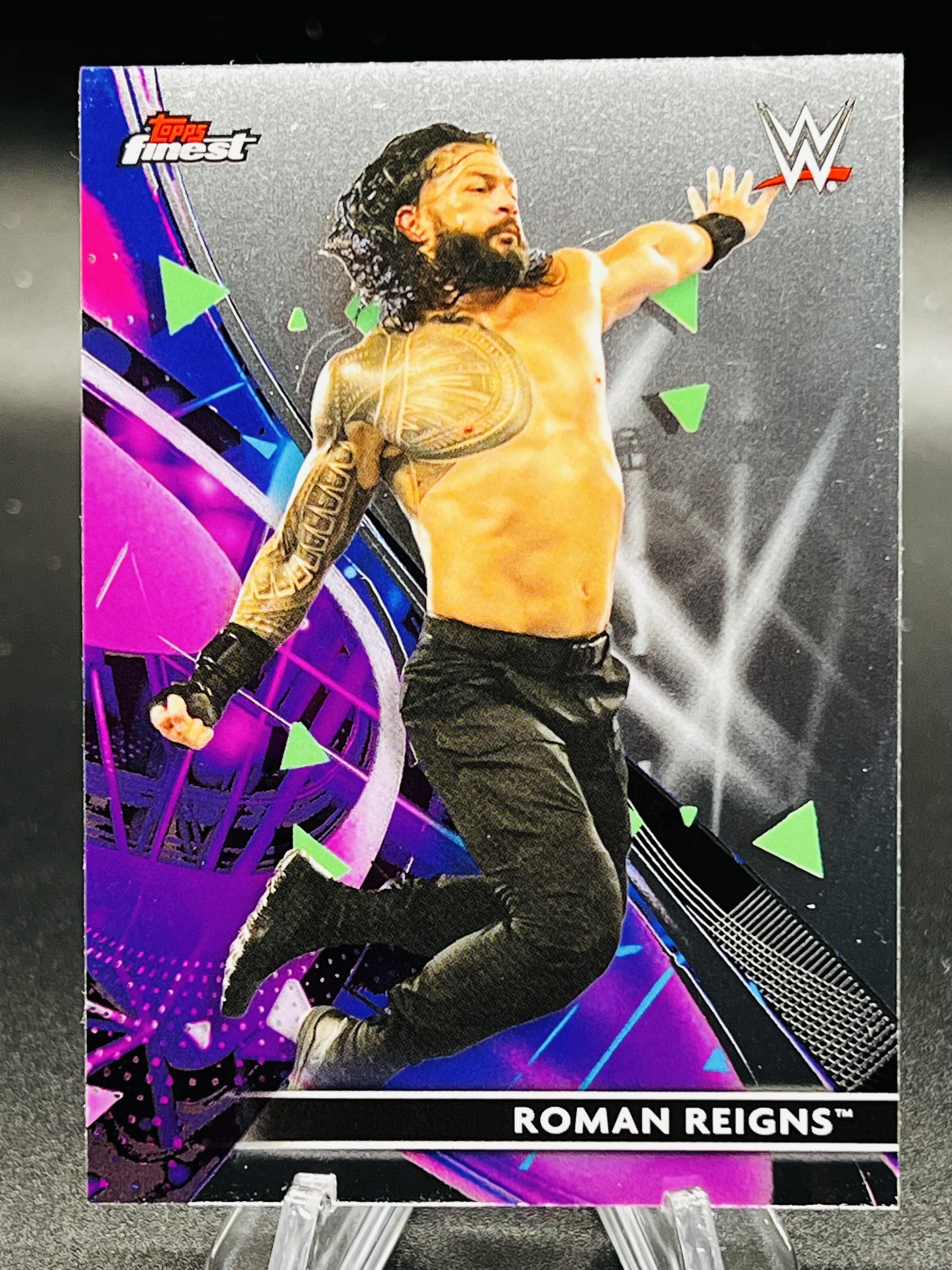 2021 Topps Finest WWE #66 Roman Reigns OTC Tribal Chief Bloodline | eBay