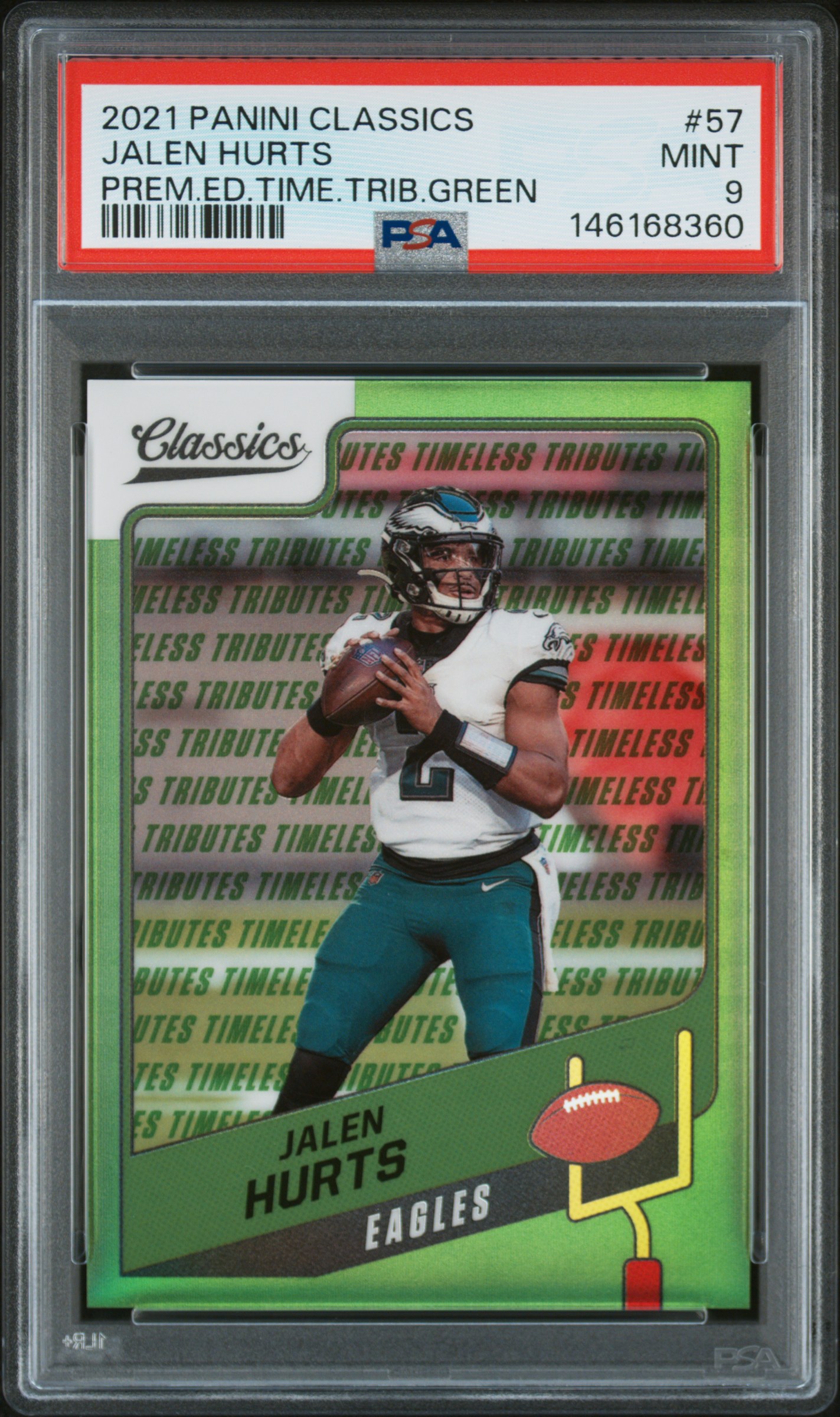 Jalen Hurts 2021 Panini Classics Prime Time Green #57 PSA 9 /25 | eBay