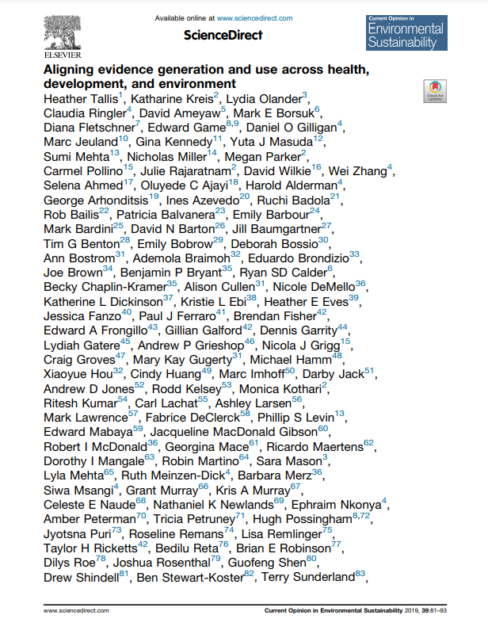 Aligning evidence generation and use across health, development, and ...