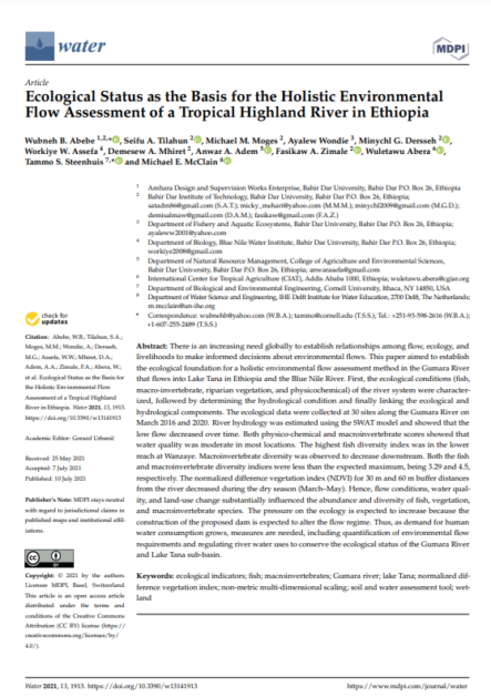 Ecological status as the basis for the holistic environmental flow ...