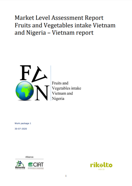 Market level assessment report fruits and vegetables intake Vietnam and ...