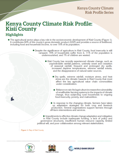 Kenya County Climate Risk Profile: Kisii County - CGIAR