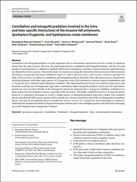 Cannibalism and intraguild predation involved in the intra- and inter ...