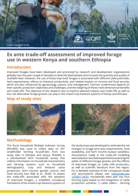 Ex ante trade-off assessment of improved forage use in western Kenya ...